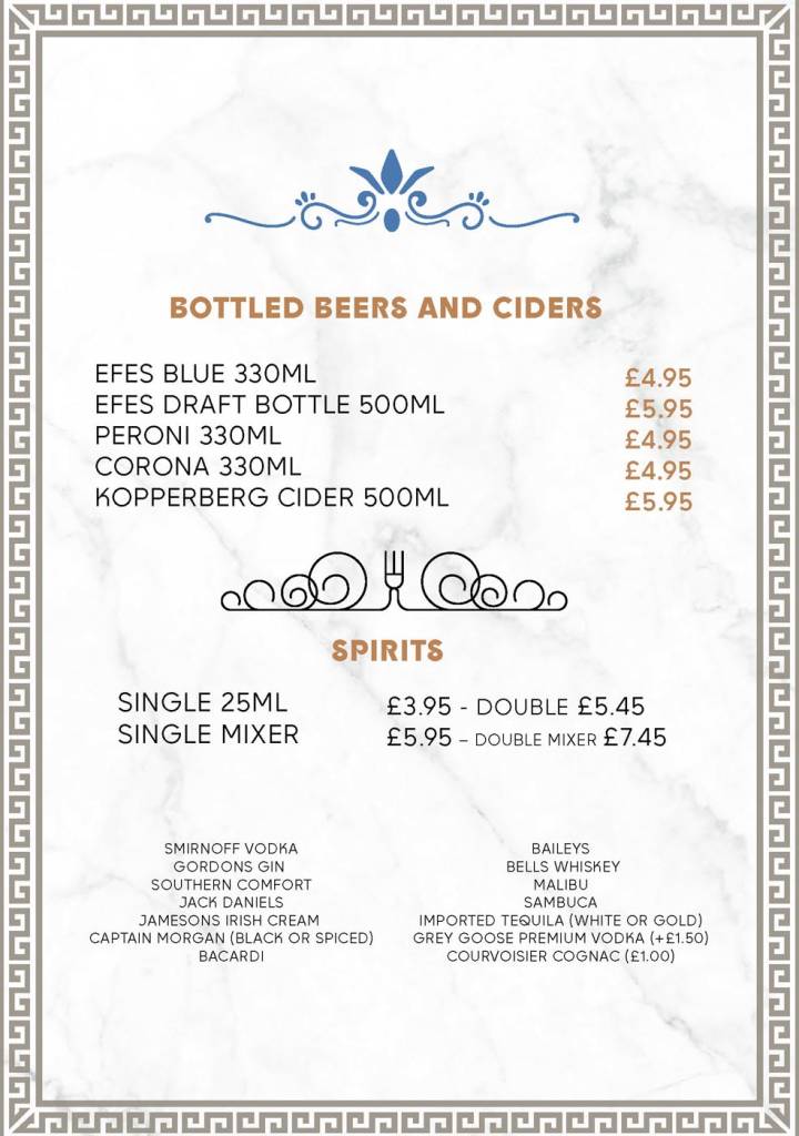 Main Menu – Efes Mediterranean