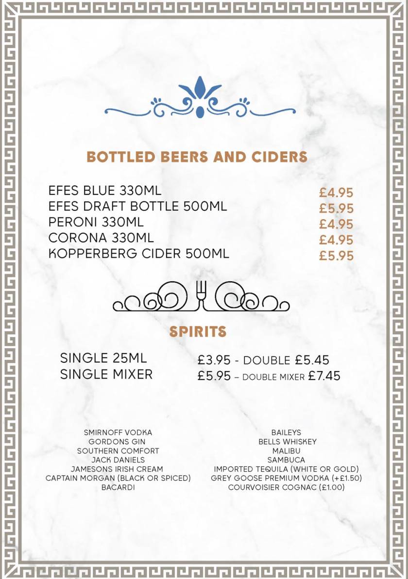 Main Menu – Efes Mediterranean